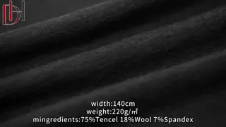 Premium Tencel Wool Ribbed Fabric for Soft Stretch Apparel