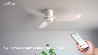 White Flush Mount Ceiling Fan for Low Ceilings