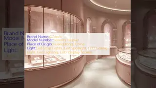 Luxury Retro Jewelry Display Case Premium Retail Showcase