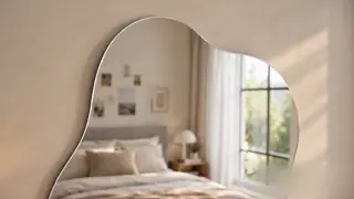 Irregular Wavy Frameless Acrylic Wall Mirror