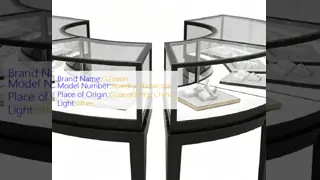 Modern C Shaped Jewelry Display Case Retail Solution