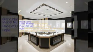 Custom Luxury Gold Jewelry Display Counter Showcase