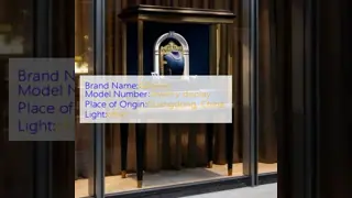 Luxury Tall Glass Jewelry Showcase with LED Lighting