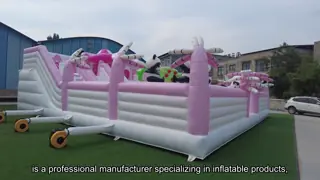 Pink Panda Inflatable Park for Rental Business