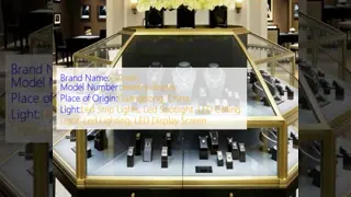 Luxury Octagonal Jewelry Display Cabinet for Retail Stores