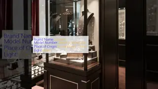 Luxury Dark Wood Jewelry Display Case with LED Lighting