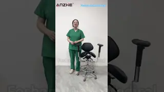 AZ-ST08 Ergonomic Split Saddle Stool Operation Guide | Adjustable Medical Chair for Dental and Veter