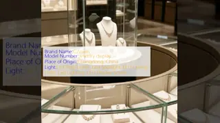 Luxury Circular Jewelry Island Showcase Custom Display