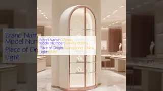 Luxury Cylindrical Jewelry Display Cabinet for Retail Stores