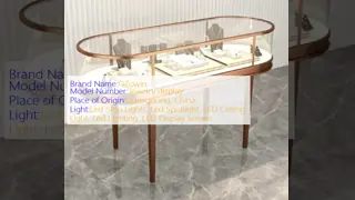 Luxury Rose Gold Jewelry Display Case for Retail Stores