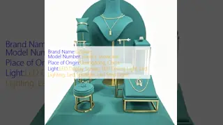 Luxury Jewelry Display Stand Set LED Lit Retail Solution