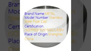 Durable ASME B6  Stainless Steel Pipe Caps for Industry