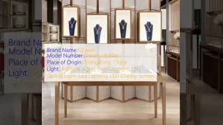 Modern Luxury Jewelry Display Showcase with LED Lighting