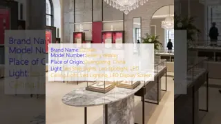 Luxury Jewelry Display Table with LED Lighting