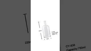 750ml Clear Spirits Bottle with Cork Finish – 680g Heavy-Base Glass