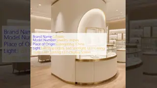 Luxury Curved Jewelry Display Counter for Retail Stores
