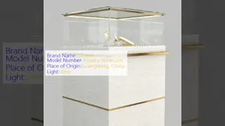 Luxury White and Gold Jewelry Display Case