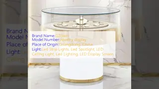 Luxury Gold Jewelry Display Case with LED Lighting