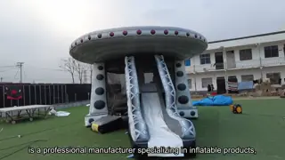 Commercial UFO Inflatable Bouncer Slide Combo for Events