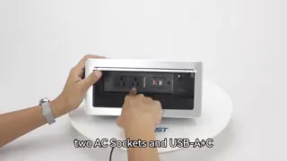 Ultimate Desk Cable Management Pop Up Power Socket Solution