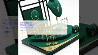 Luxury Emerald Green Jewelry Display Set for Retail Stores