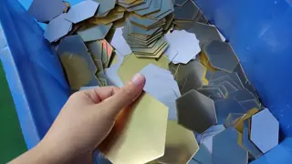Amber Hexagon Acrylic Mirror Wall Stickers