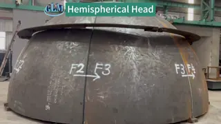 Giant segmented hemispherical head pressure vessel head
