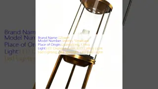 Luxury Brass Jewelry Display Case with LED Lighting