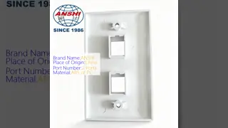 ANSHI 120 US Wall Plate Dual RJ45 RJ11 Network Solution