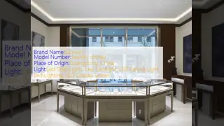 Custom Jewelry Island Display Cabinet Secure Retail Solution