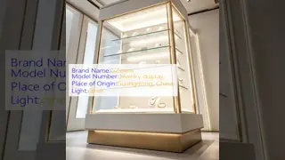 Luxury Gold Jewelry Display Cabinet for High End Retail