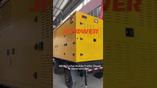 90kW Yuchai Silent Mobile Diesel Generator for Construction