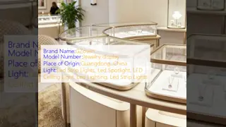 Luxury Curved Jewelry Showcase LED Display for Boutiques