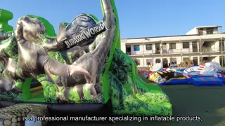 Dinosaur Inflatable Bouncy Castle Slide Combo for Events