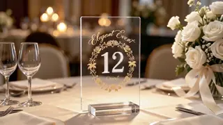 Acrylic Table Number Signs