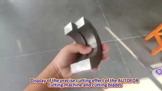 AUTOFOR cutting machine and cutting blade demonstrate precise cutting effect