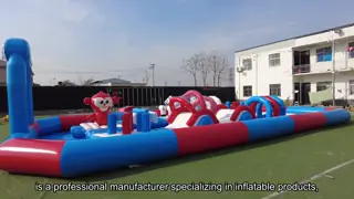 Commercial Inflatable Water Park Obstacle Course Rental