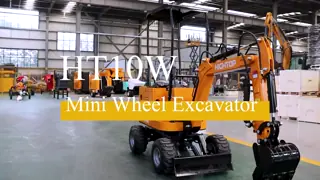 HT10W 1T Wheeled Mini Excavator