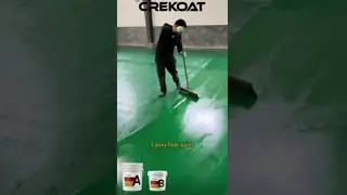 Epoxy floor coating. Heavy objects dragged repeatedly. The floor stays flat and intact.