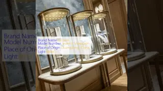 Luxury Round Glass Jewelry Display Case with LED Lighting