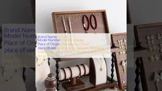 Elegant Wood Jewelry Display Set for Retail Stores