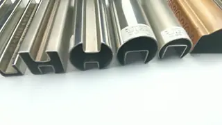 304 316 Stainless Steel Slotted Tubes for Glass Railings | Custom Profiles | VVINSCO