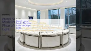 Luxury Marble Jewelry Island Display Case Custom Design
