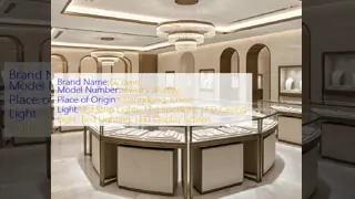 Luxury Curved Jewelry Display Counter Custom Modular Design