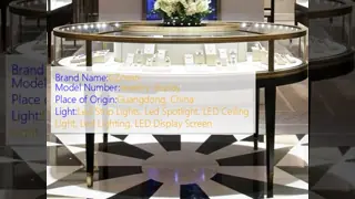 Luxury Circular LED Jewelry Showcase for Retail Stores