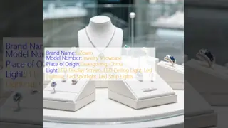 Modern White Round Jewelry Display Case with LED Lighting