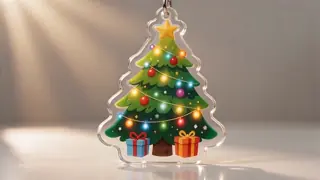 Clear Acrylic Christmas Keychains