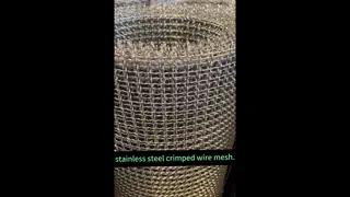 Stainless Steel Crimped Wire Mesh Close Up – Uniform Openings And Clean Surface