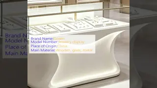 Luxury Custom Jewelry Display Cabinets Vintage Gold Finish