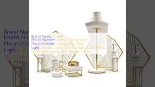 Luxury White Gold Jewelry Display Set for Boutique Stores